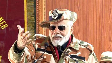 Lepcha Pm Narendra Modi Addresses During Diwali Celebrations With Security Personnel