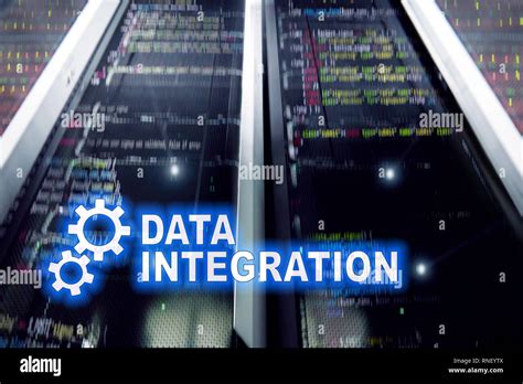 Data Integration Information Technology Concept On Server Room