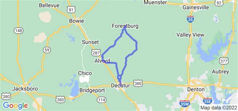 Decatur Forestburg Loop Route Ref 70658 Motorcycle Roads