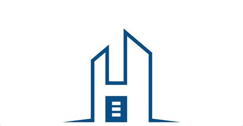Letter H Building Vector Logo Template Templatemonster