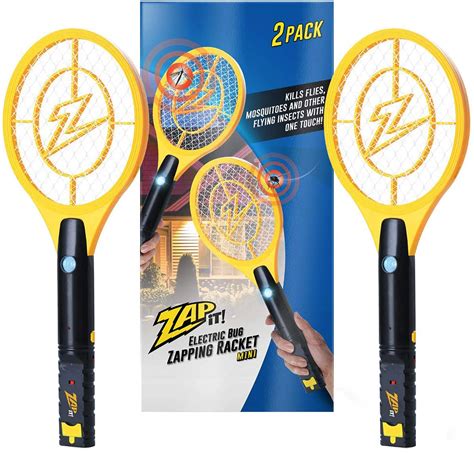 Buy Zap It Bug Zapper Twin Pack Rechargeable Mosquito Fly Killer And Bug Zapper Racket