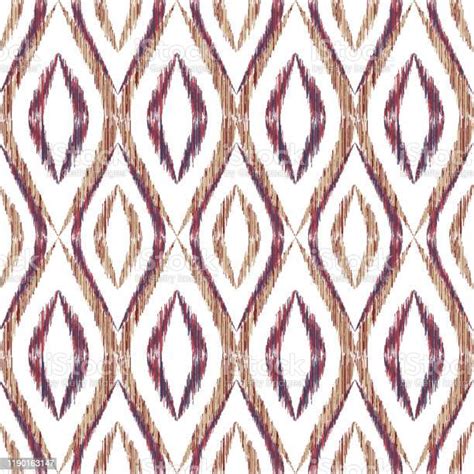 Ikat Ogee 원활한 벡터 패턴 그림 0명에 대한 스톡 벡터 아트 및 기타 이미지 0명 겨울 공예 Istock