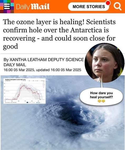 Daily Mail More Stories The Ozone Layer Is Healing Scientists Confirm Hole Over The Antarctica