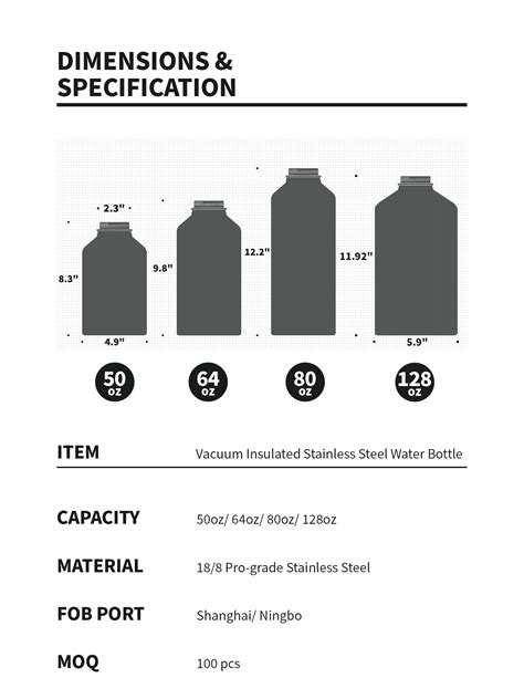 1 Gallon Vacuum Bottle Flask Drink Water Cooler Jug Insulated Stainless