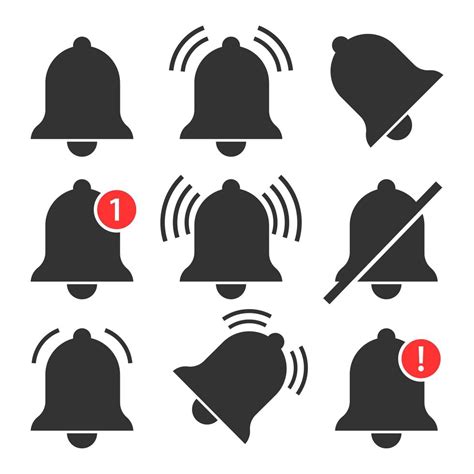 Conjunto De Campanas De Notificación 1268713 Vector En Vecteezy