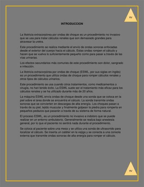 La Litotricia Extracorpórea por Ondas de Choque uDocz
