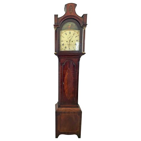 Quality 19th Century Antique Mahogany Inlaid Eight Day Longcase Clock