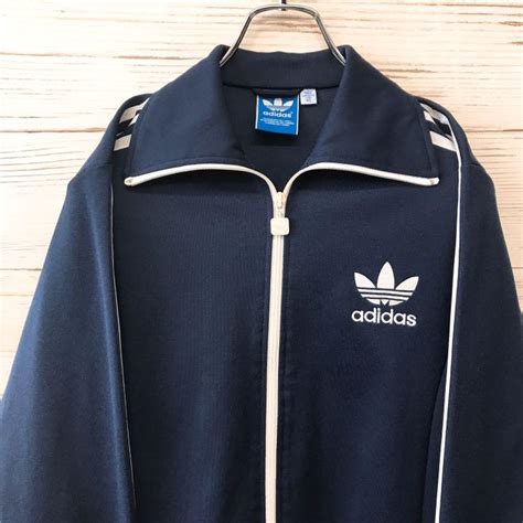46％割引mファッション 《希少》アディダス Adidasジャージ M 刺繍ロゴ ネイビー み106 ジャージ トップスm Otaon