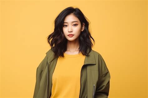 Premium Ai Image An Asian Girl Has A Great Hairstyle