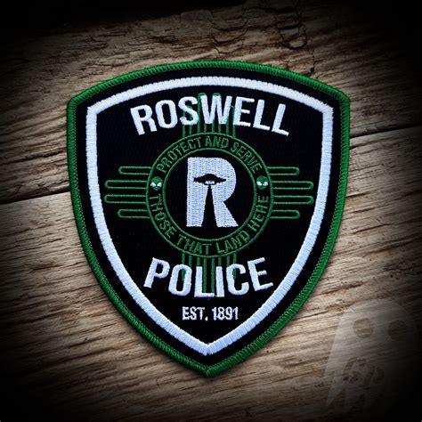 new standard roswell nm pd new standard issue patch ghost patch