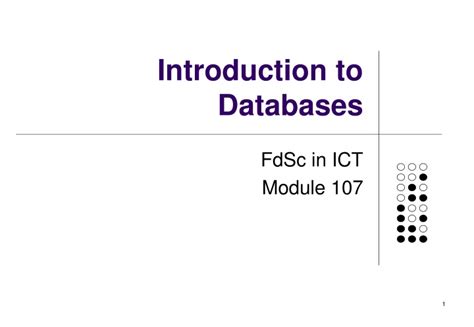 Ppt Introduction To Databases Powerpoint Presentation Free Download