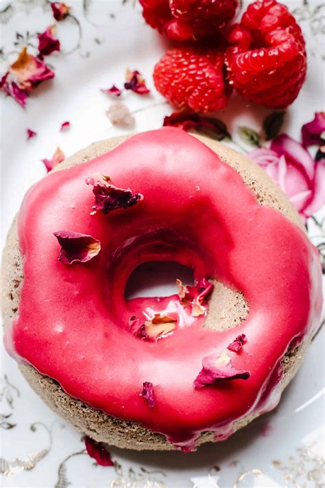 Gluten Free Raspberry Glazed Ring Doughnuts From The Larder