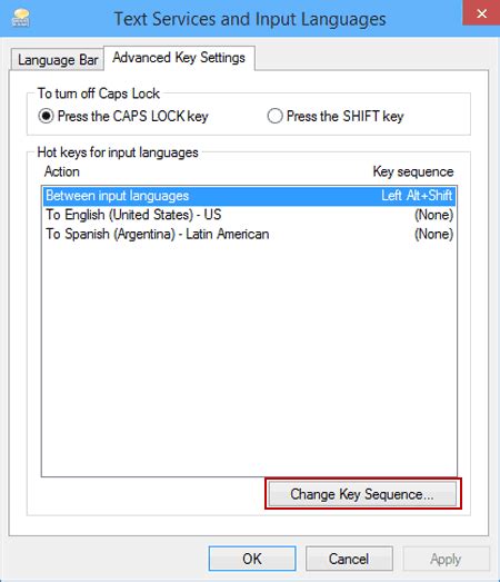How To Change Key Sequence In Windows