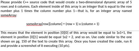 Solved Please Provide C Source Code That Would Create A Chegg Com