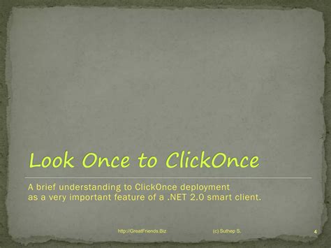 Advanced ClickOnce Deployment Techniques By Suthep S GreatFriends Biz
