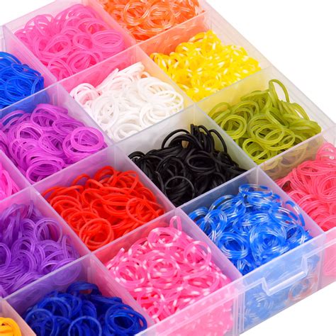 ca 10000 TOP Loom Bänder Loom Bands Starter Set Box Gummibänder
