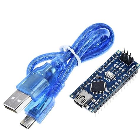 PLACA NANO ATMEGA328P CH340 CABO USB RS COMPONENTES ELETRÔNICOS