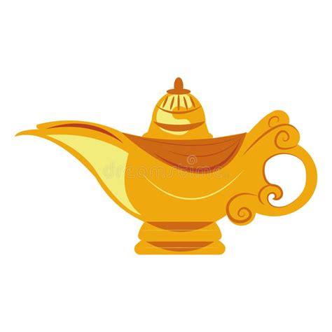 Magic Genie Lamp Mystery Icon Stock Illustration Illustration Of