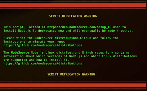 Node Script Deprecation Warning 해결