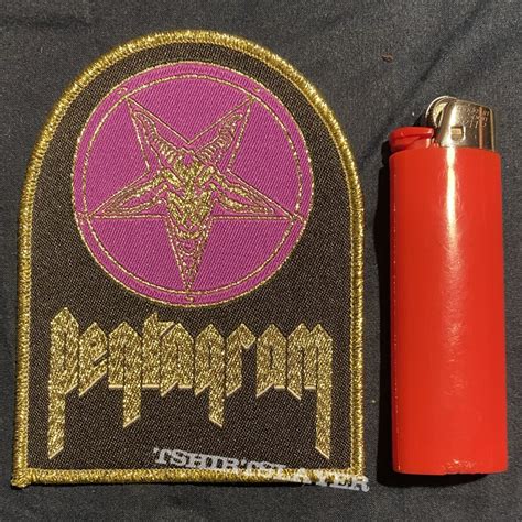 Logo Pentagram Gold Border Patch Tshirtslayer Tshirt And Battlejacket