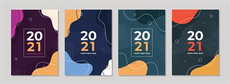 Vektor Desain Template Sampul Dengan Latar Belakang Bentuk Geometris