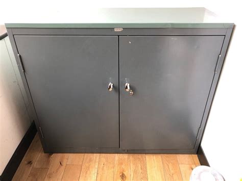 Solid Metal Office Filing Cabinet Lockable Cupboard Document Storage In