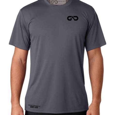 Dry Fit Mens Tee Slate Grey Performance Go All Day® Athletic Apparel