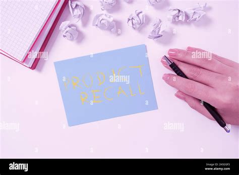 Text Showing Inspiration Product Recall Business Showcase Request To Return The Possible