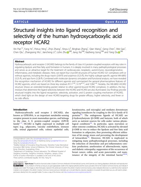 Pdf Structural Insights Into Ligand Recognition And Selectivity Of