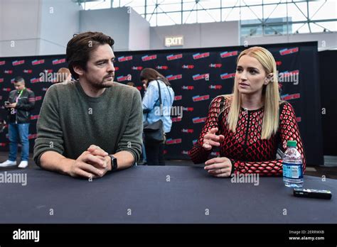 New York October 6 Vincent Piazza And Brianne Howey Of Foxs The Passage Attend The 2018 Ny