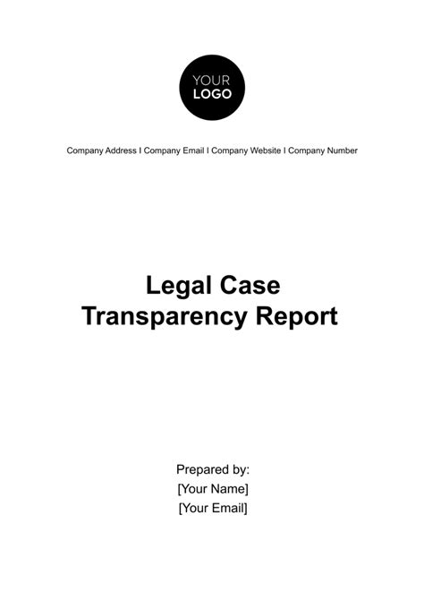 Free Legal Case Transparency Report Template To Edit Online