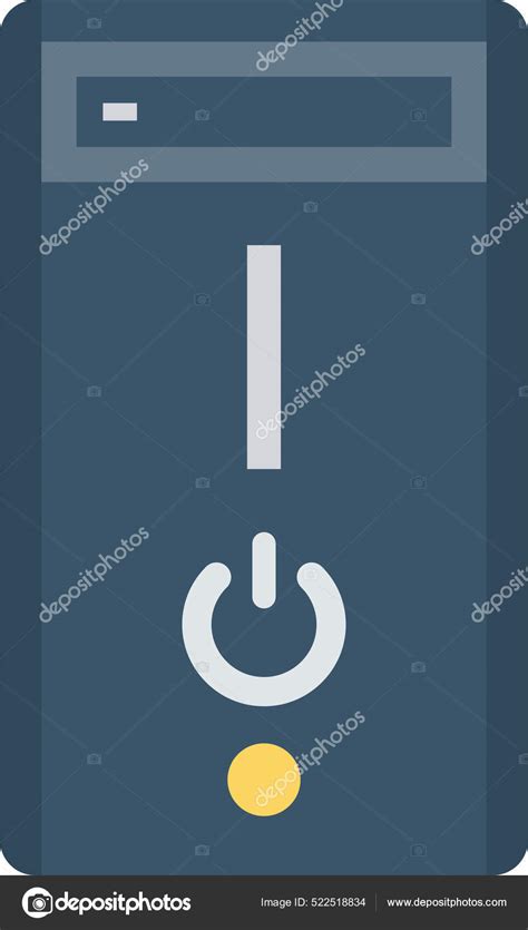 Computer Desktop Mainframe Icon Flat Style Stock Vector By ©iconfinder 522518834