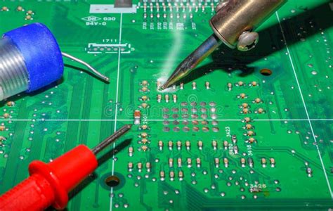 Elektronika Konstruuje Płyta Główna Cyfrowych Dane Obraz Stock Obraz