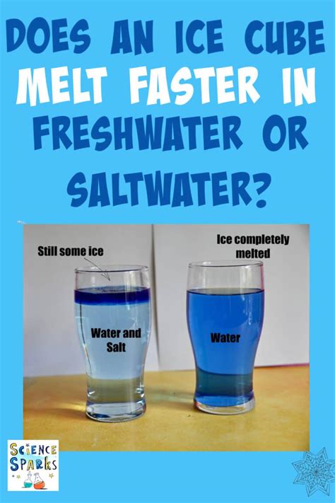 Does An Ice Cube Melt Faster In Freshwater Or Saltwater