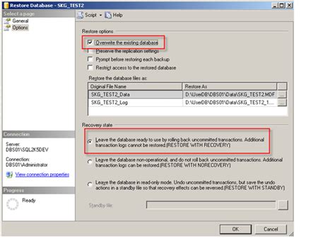 Restoration Of Database Using Sql Server 2005 Part Ii Sql Still