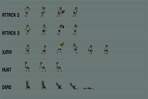 Free Zombie Sprite Sheet Pack Pixel Art Behance