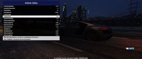 Drive Modes And Custom Vehicle Cameras Handling Editor 205 Gta 5 Mod