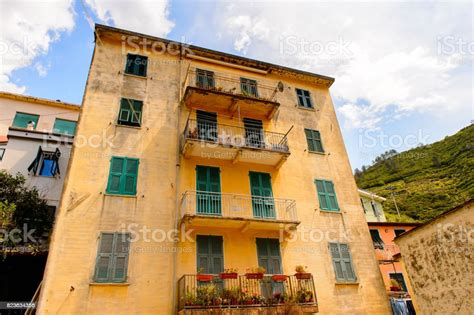 Manarola La Spezia 리구리아 이탈리아의 아키텍처입니다 친퀘테레 유네스코 세계 문화 유산의 땅 중 하나입니다 건축에