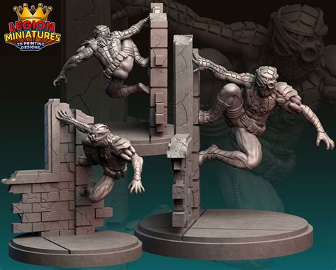 Cyborg Spider Man Fan Art 40mm Miniature Sculpted By Legion Miniatures