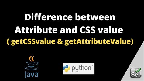 What Is The Difference Between Attribute And Css In Selenium