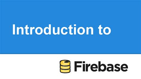 Introduction To Firebase Speaker Deck