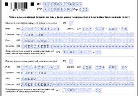 Персонифицированные сведения за январь 2023 о физлицах образец