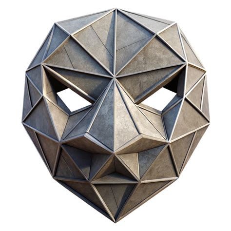 Stunning Abstract Geometric Mask Angular Design Isolated Authentic