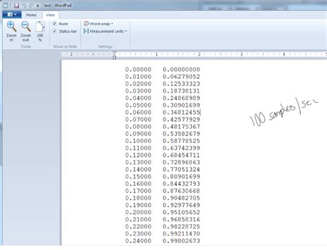 Test Wordpad Home View Ruler Word Wrap H1