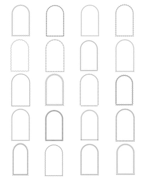 Premium Vector Arch Frame Elements Set