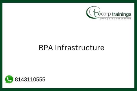 Rpa Infrastructure Training Hyderabad India Ecorp Trainings