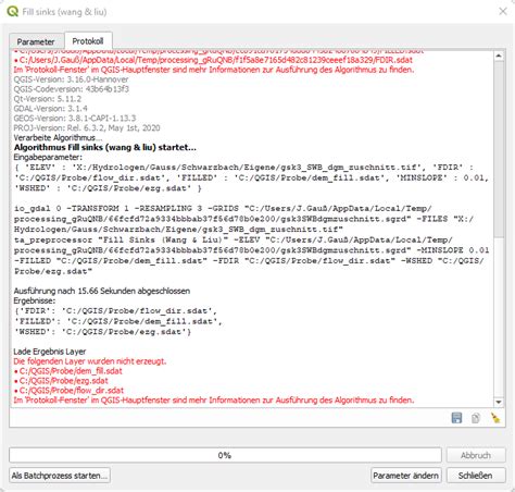 Qgis Unable To Run Saga Terrain Analysis Fill Sinks Wang Liu