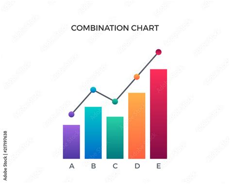 Modern Colorful Combination Chart Business Chart And Graph Infographic Elements Illustration In