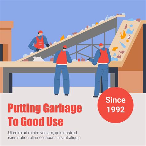 putting garbage to good use since 1992 sorting 17741541 vector art at