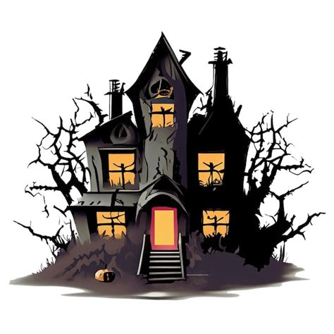 Premium Ai Image Halloween Abandoned House